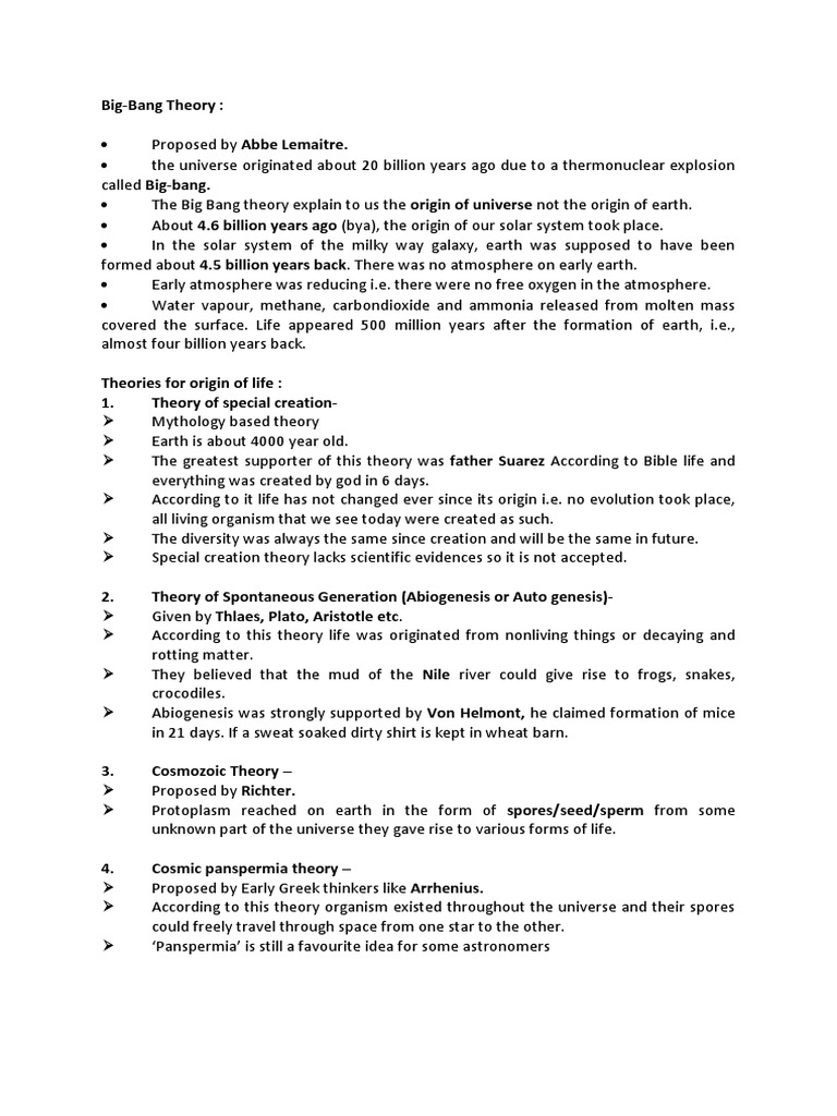 Evolution Complete Chapter | PDF | Abiogenesis | Homology (Biology)