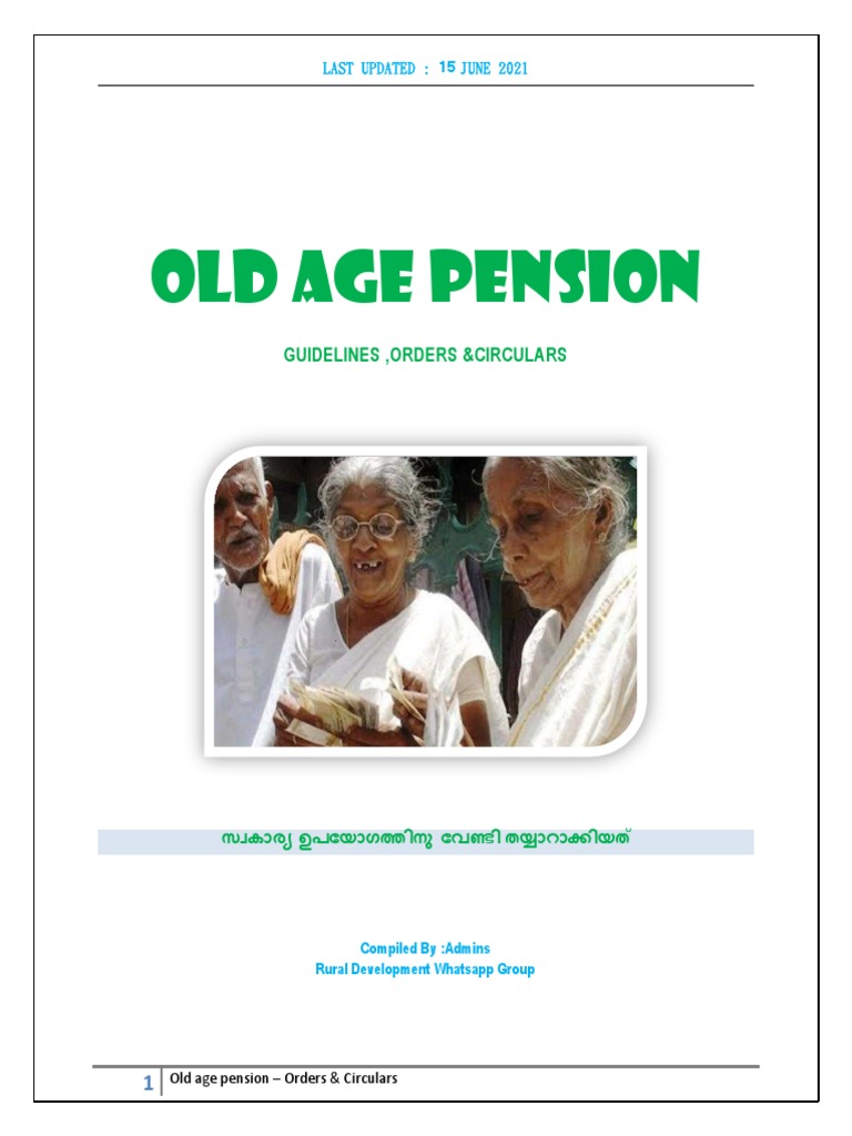 Old Age Pension Kerala | PDF