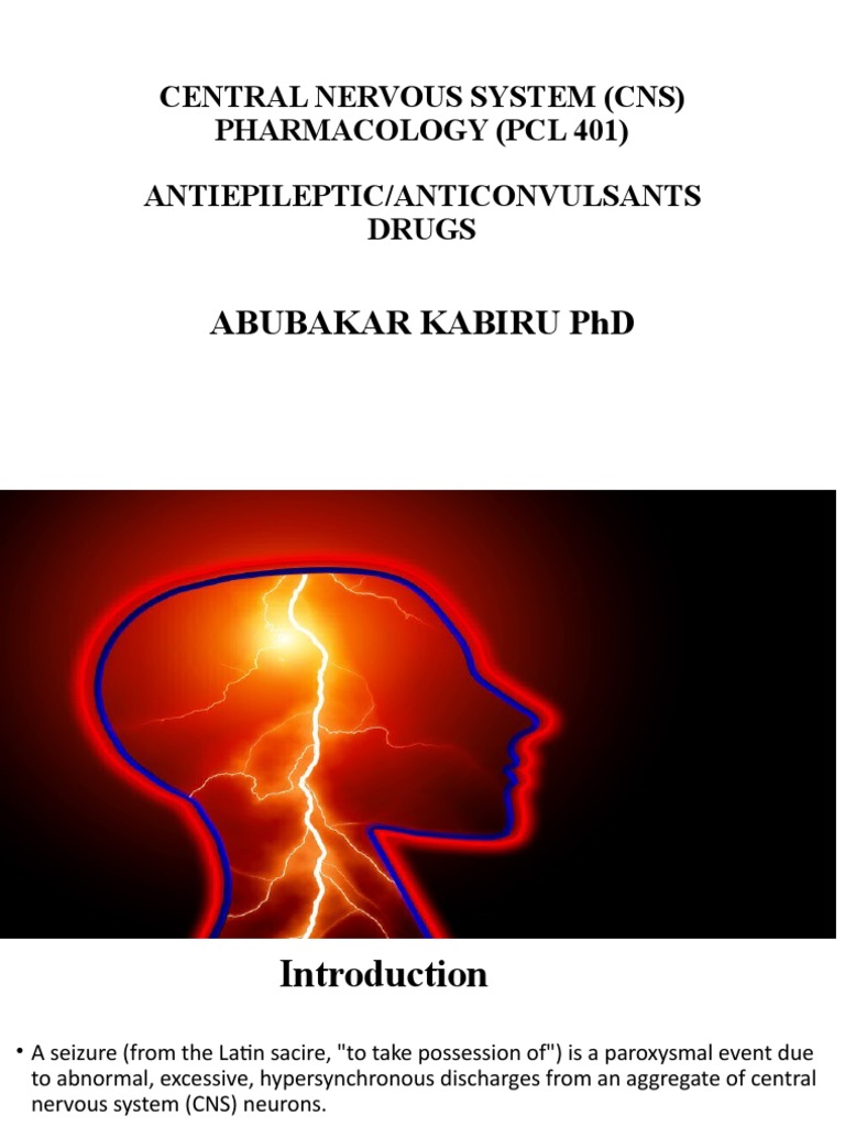 Central Nervous System (CNS) Pharmacology (PCL 401) Antiepileptic ...