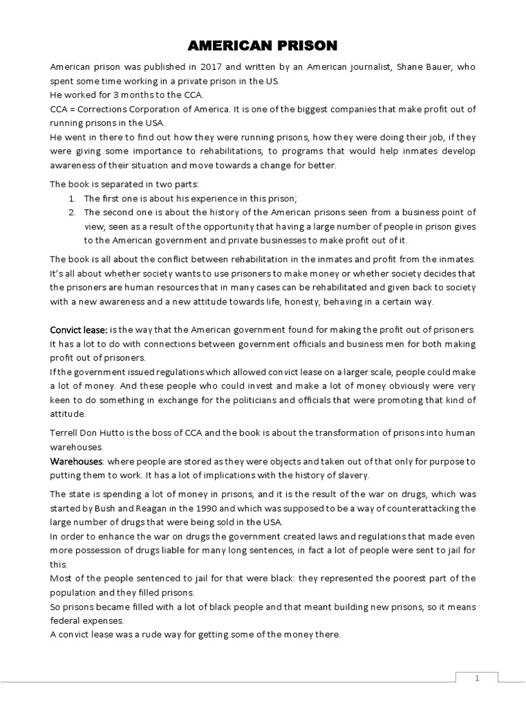 Shane Bauer | PDF | Prison | Slavery