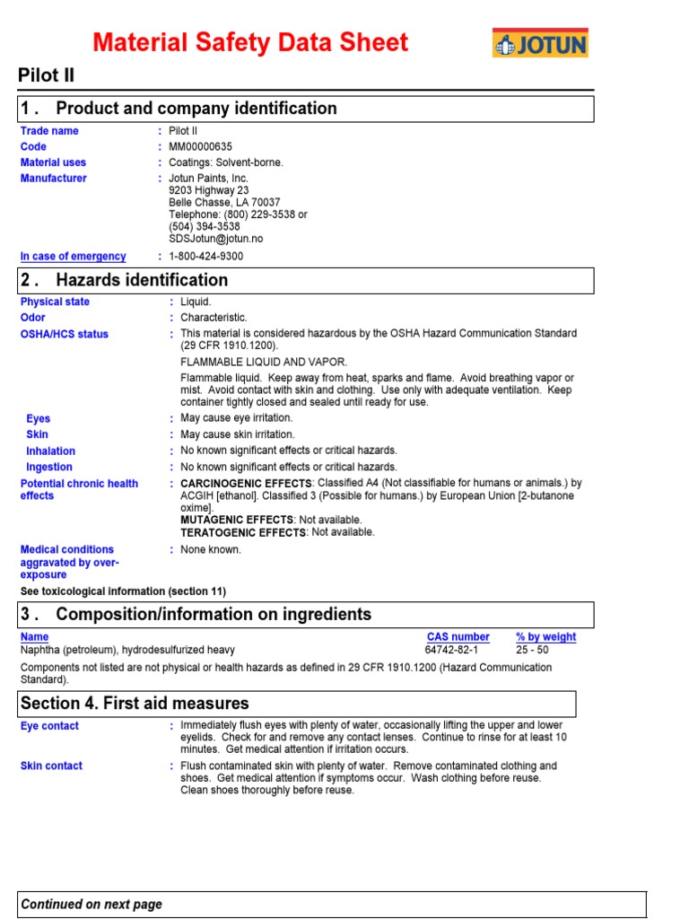 MSDS | PDF | Firefighting | Dangerous Goods
