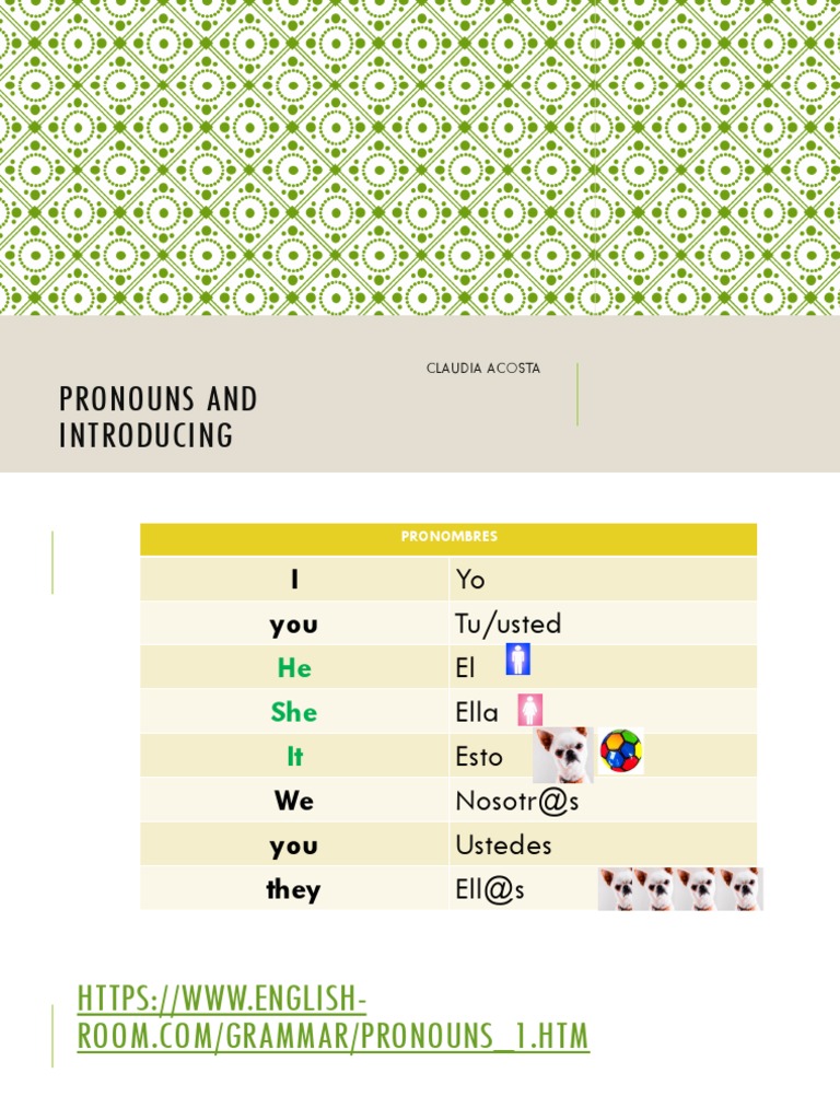 Pronombres and Introducing | PDF