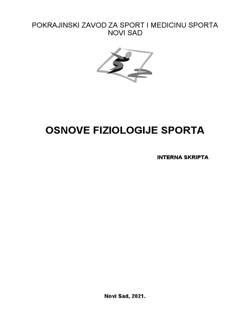 Osnove Fiziologije Sporta 2021 | PDF