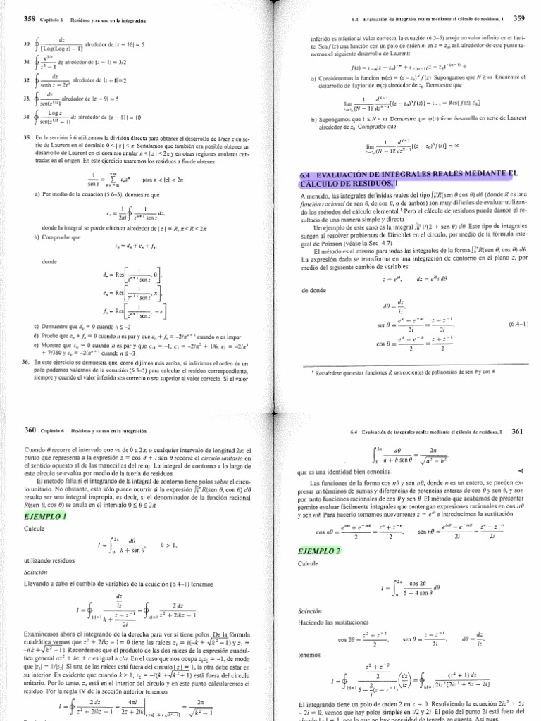 Wunsch Variable compleja con aplicaciones 2da Edicion-186-199 | PDF | Integral | Matemáticas