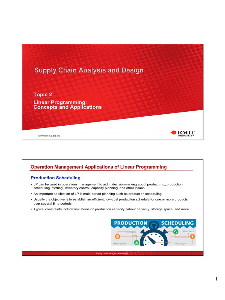 W2 - Concepts and Applications | PDF | Mathematical Optimization | Scheduling (Production Processes)