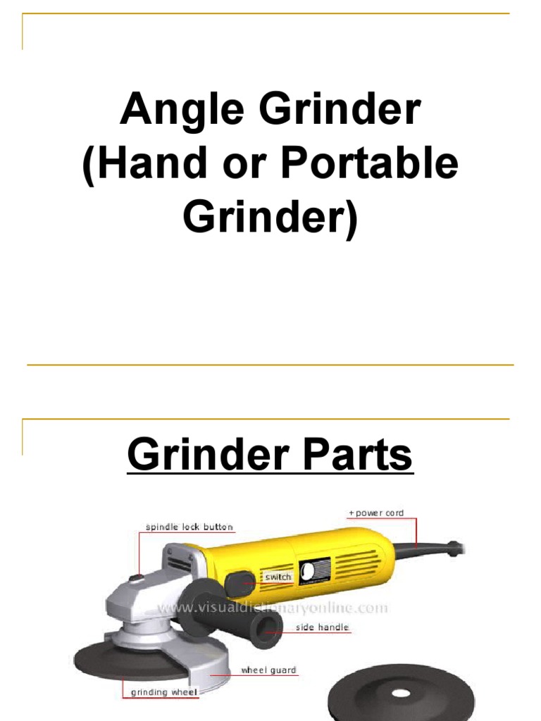Portable Angle Grinder Safety Guide | PDF
