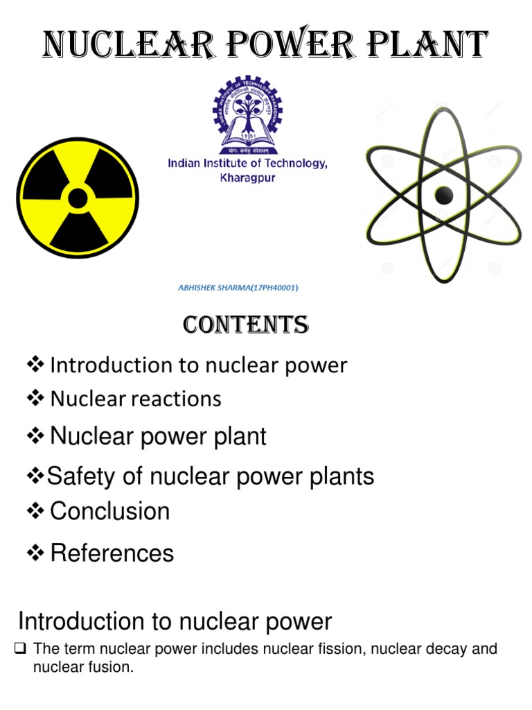 Nuclear Power Plant by Absharma Final PDF | PDF | Nuclear Fission | Nuclear Physics