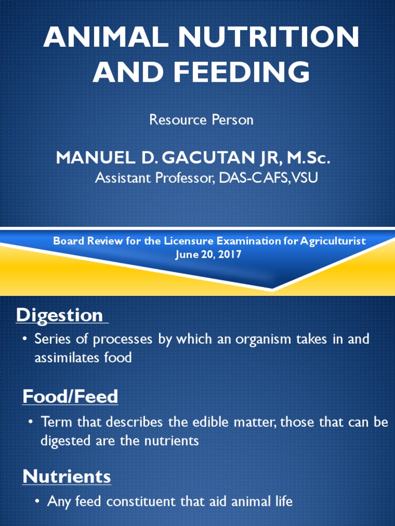 Lea Animal Nutrition Mdgacutan Vsu 2017 | PDF | Digestion | Vitamin