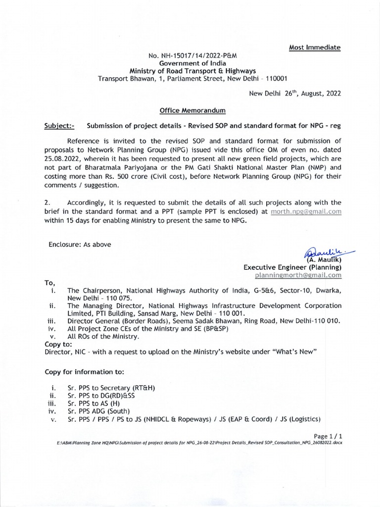 Final Revised SOP | PDF | Transport
