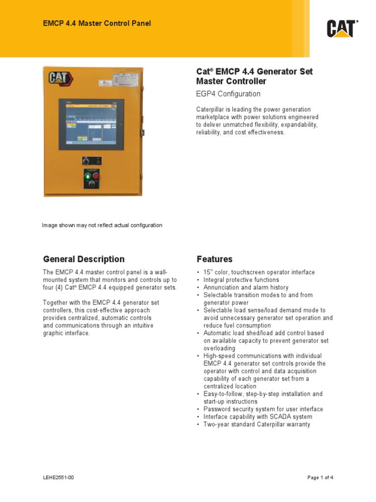 Cat EMCP 4.4 Generator Set Master Controller | PDF | Security Alarm | Computing