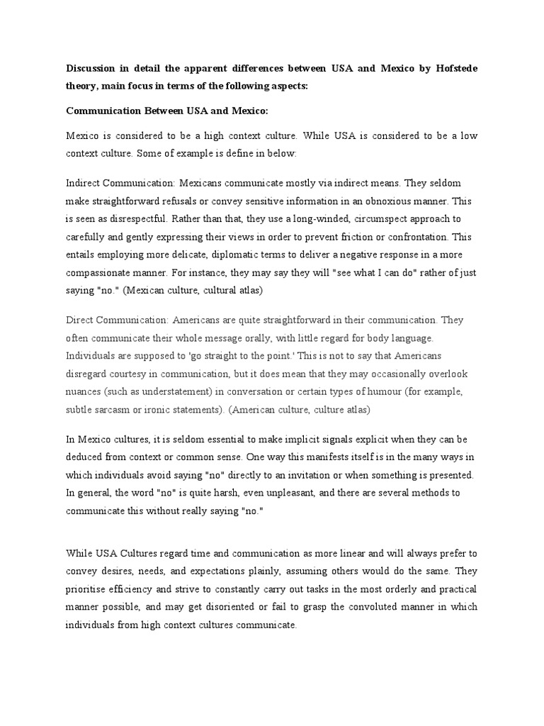 Communication Between USA and Mexico | PDF | Communication | Leadership