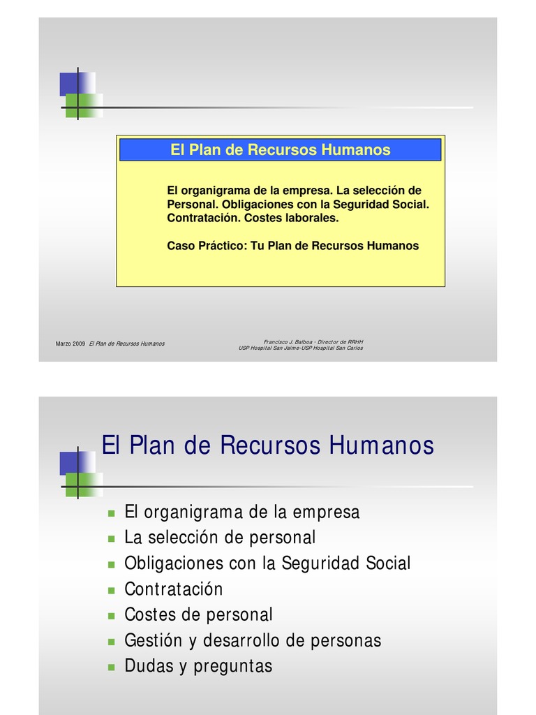 Plan De Recursos Humanos Gestión De Recursos Humanos Salario