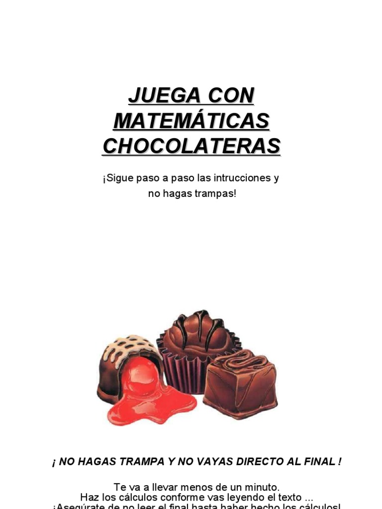 Matem Ticas Chocolateras | PDF