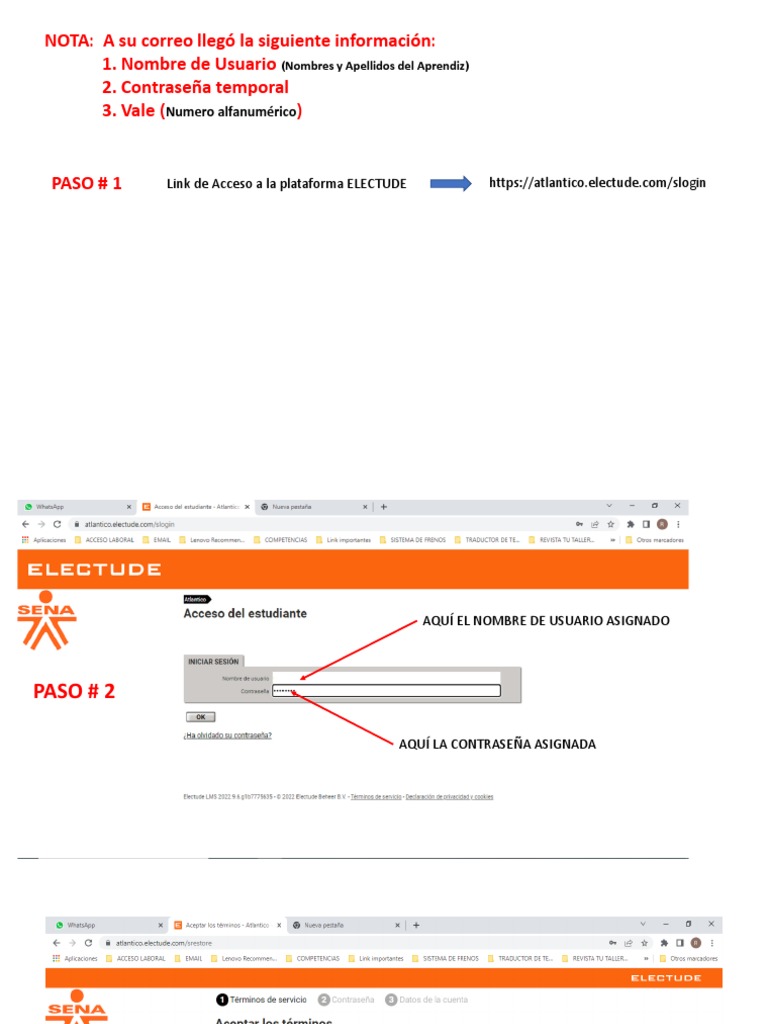 Guía de Acceso a la Plataforma Electude | PDF