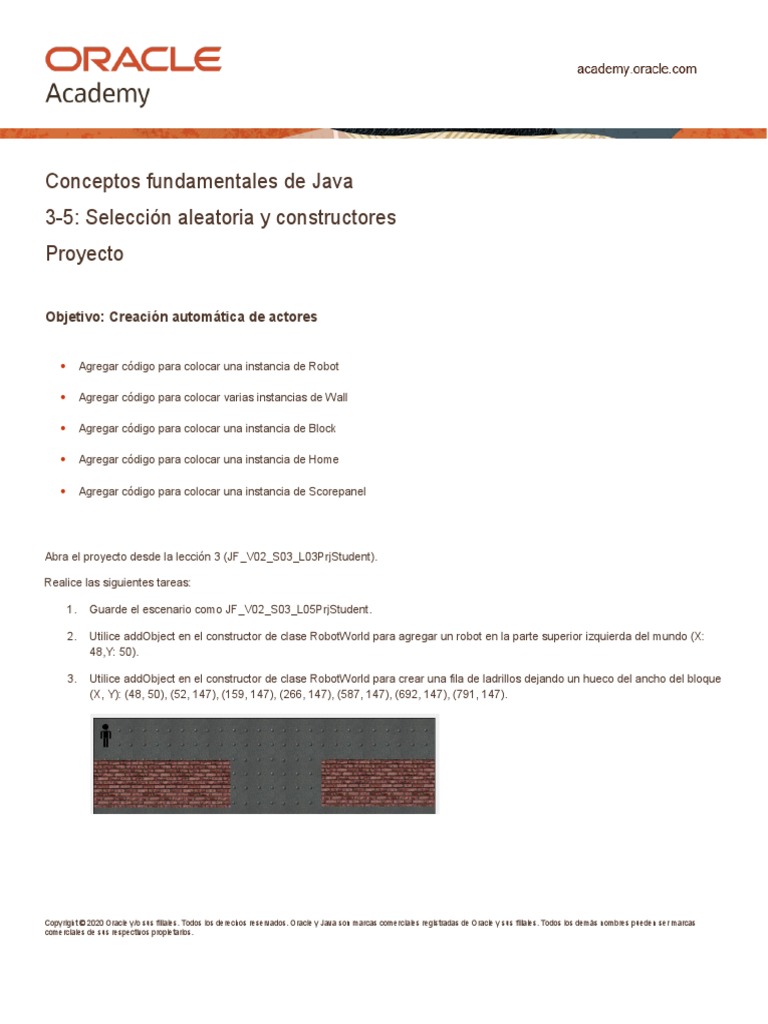 JF_3_5_Project_esp | PDF | Informática | Oracle Corporation