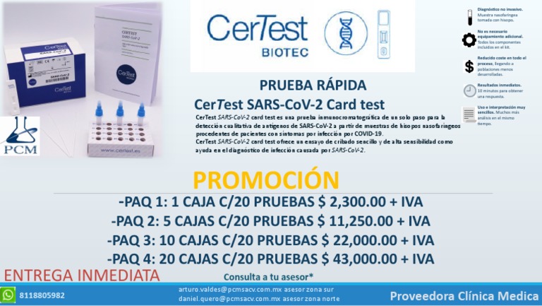 Prueba Rápida CerTest SARS-CoV-2 | PDF | Diagnostico medico | Cuidado ...