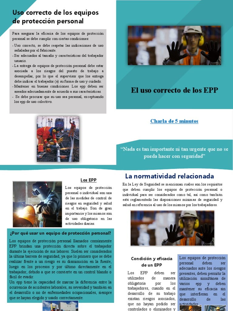 Uso Correcto de Los Epp | PDF | Ciencias de la Salud