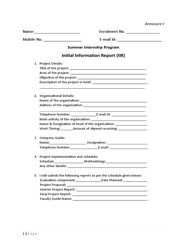Writing Guideline & Annexures For SIP | PDF | Digital Object Identifier | Written Communication