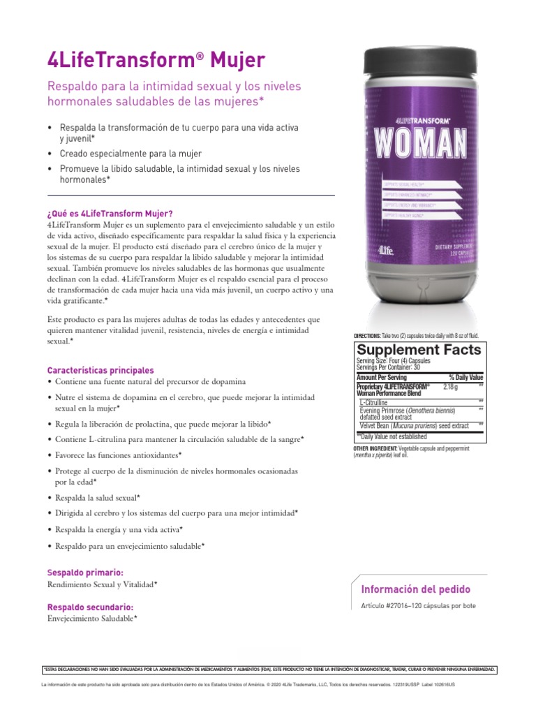 4lifetransform Mujer | PDF | Ciencias de la Salud | Medicina
