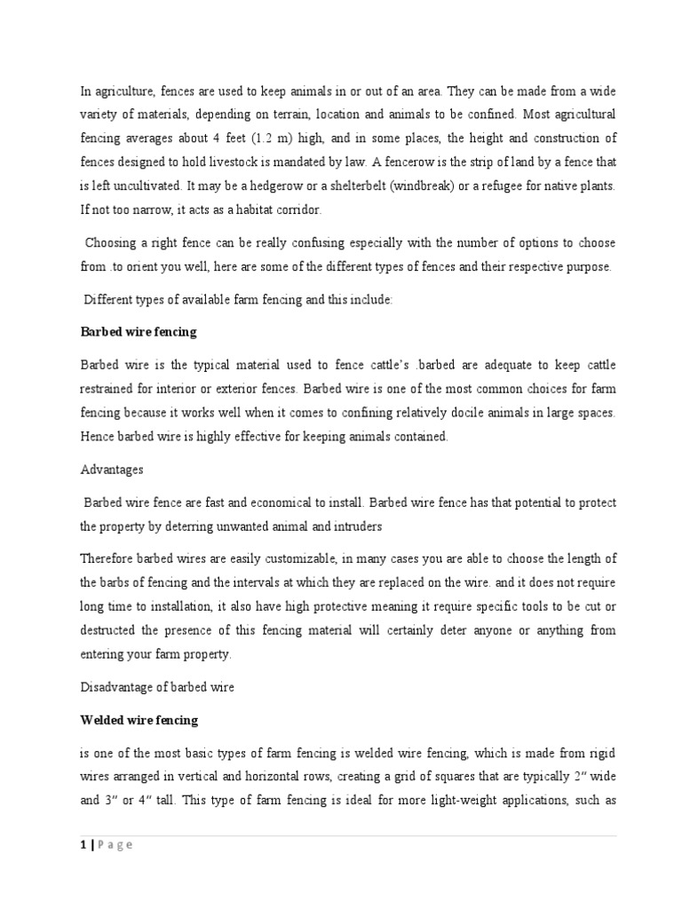 Farm Fencing | PDF | Building Engineering