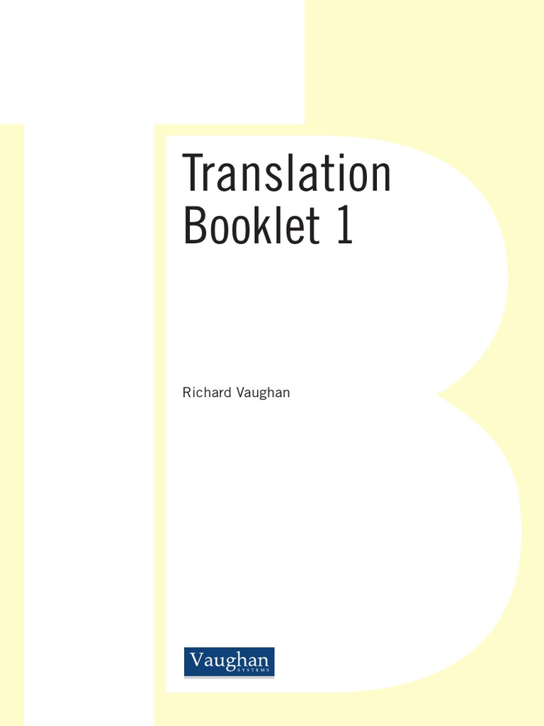 Translation - Booklet - 1 | PDF