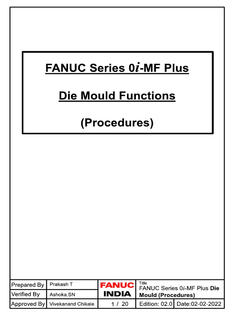 Manual de Procedimientos Centro de Maquinado Fanuc Oi-Mf. | PDF