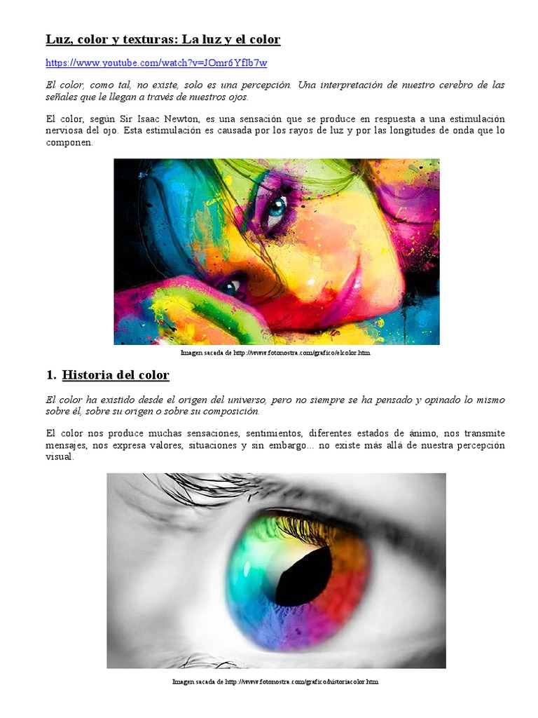 Tema La Luz y El Color | PDF | Color | Ligero