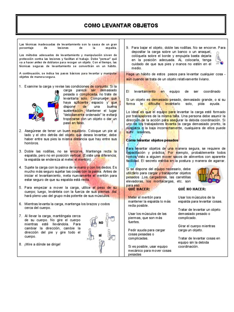 Como Levantar Objetos | PDF | Máquina elevadora
