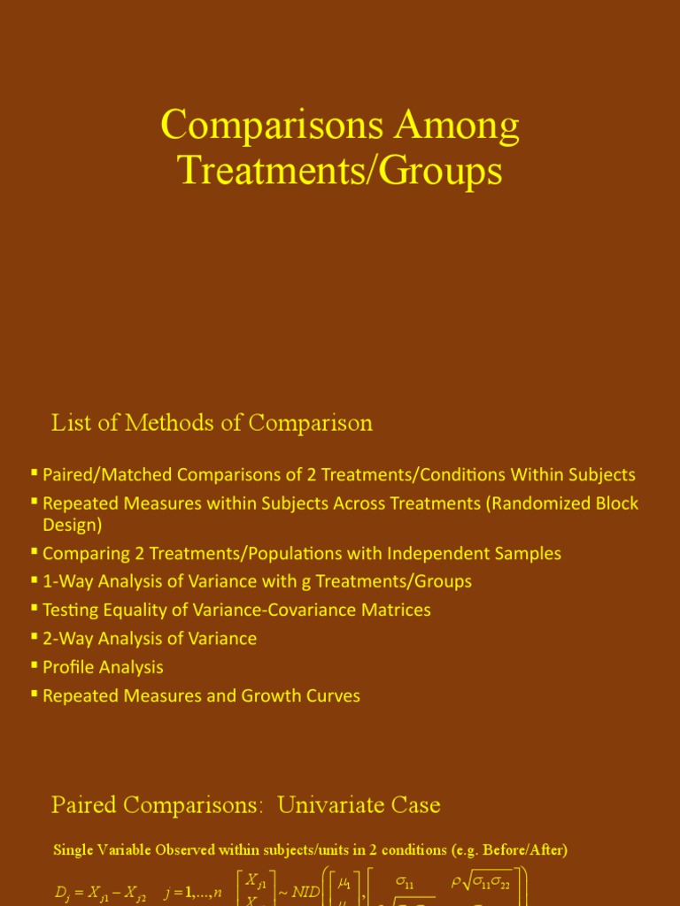 Statistical Comparison Methods | PDF | Errors And Residuals | Analysis Of Variance