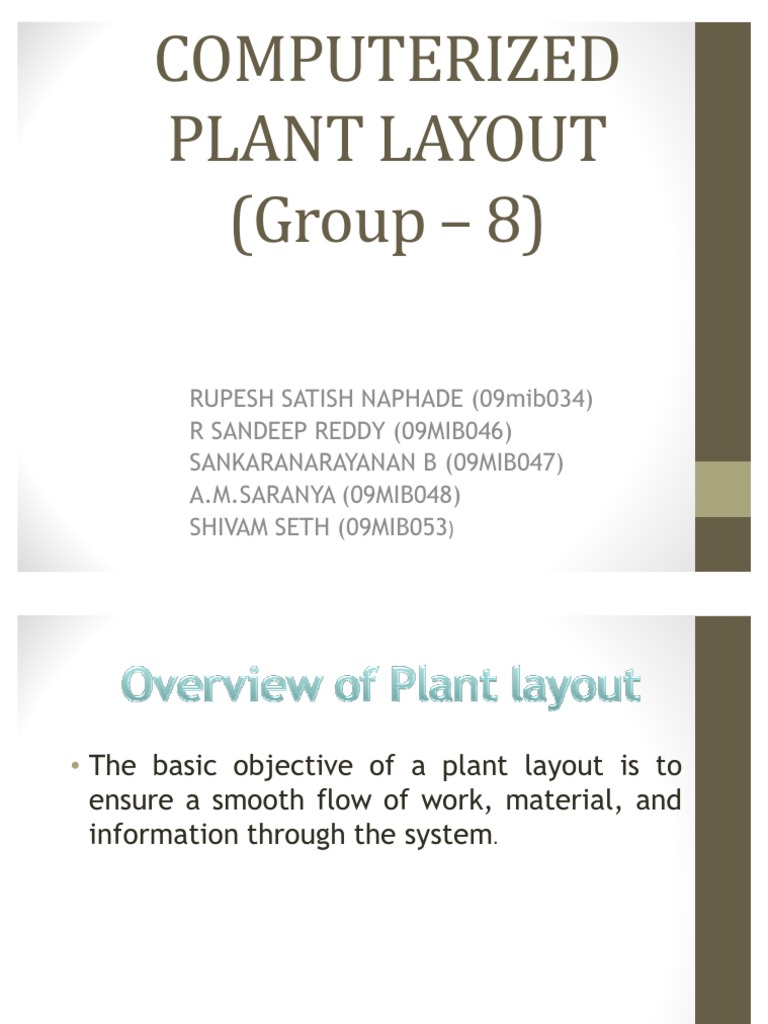 Computerized Plant Layout | PDF | Algorithms | Production And Manufacturing