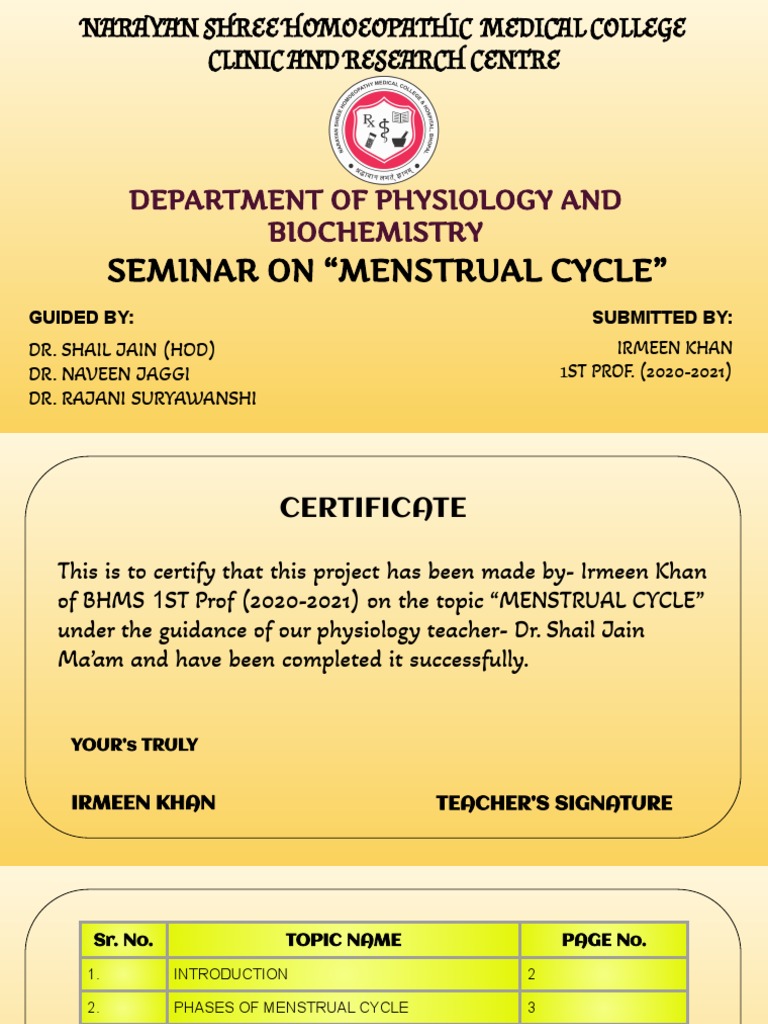 Overview of the Menstrual Cycle | PDF | Menstrual Cycle | Menstruation