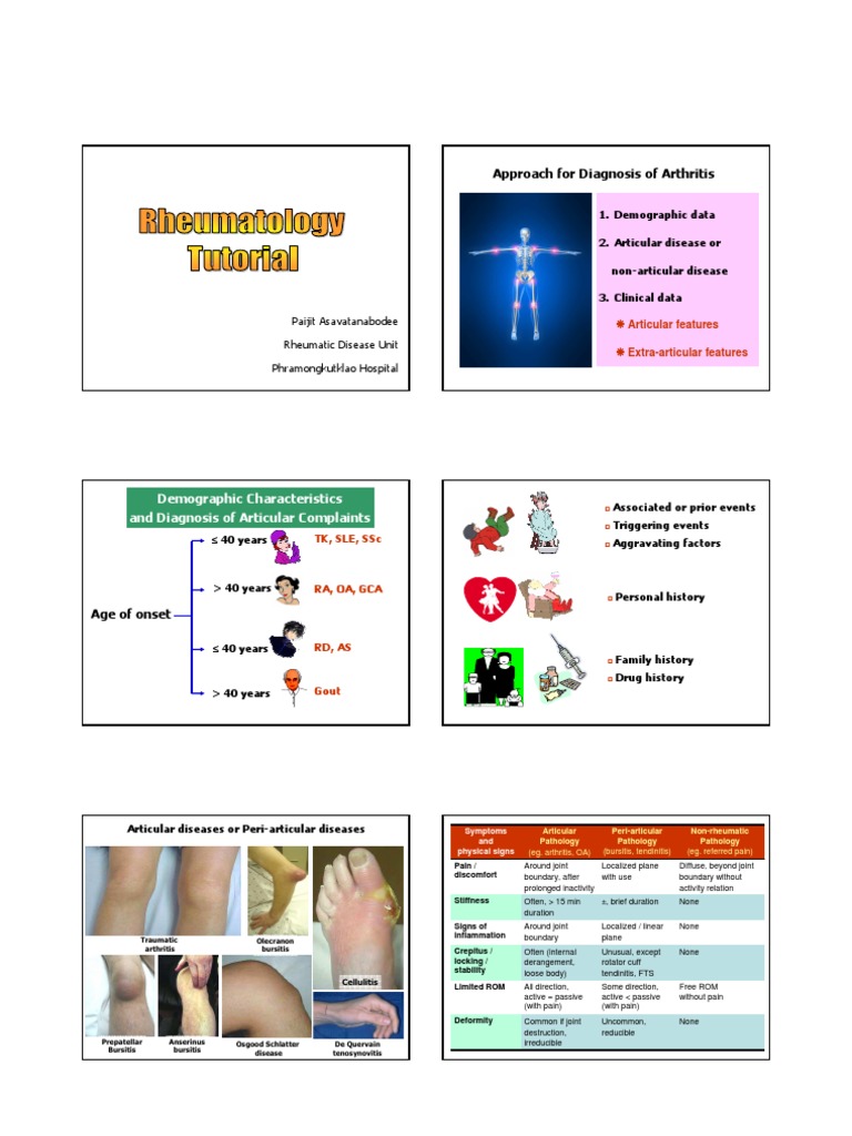 Rheum a to Logy Tutorial Handout | Gout | Vertebra