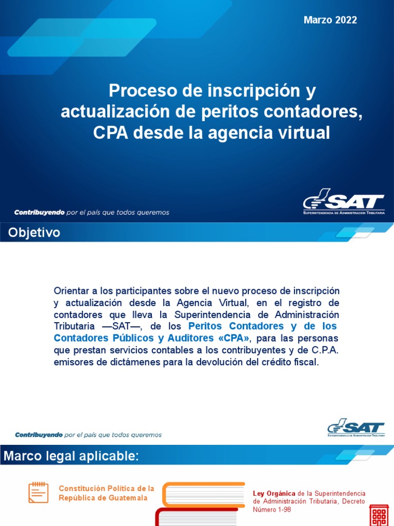 Inscripción y Actualización en El Registro de Perito Contador Ante La ...