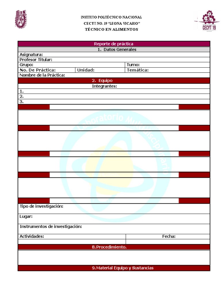 Formato de Prácticas Laboratorio Tec - en Alimentos | PDF
