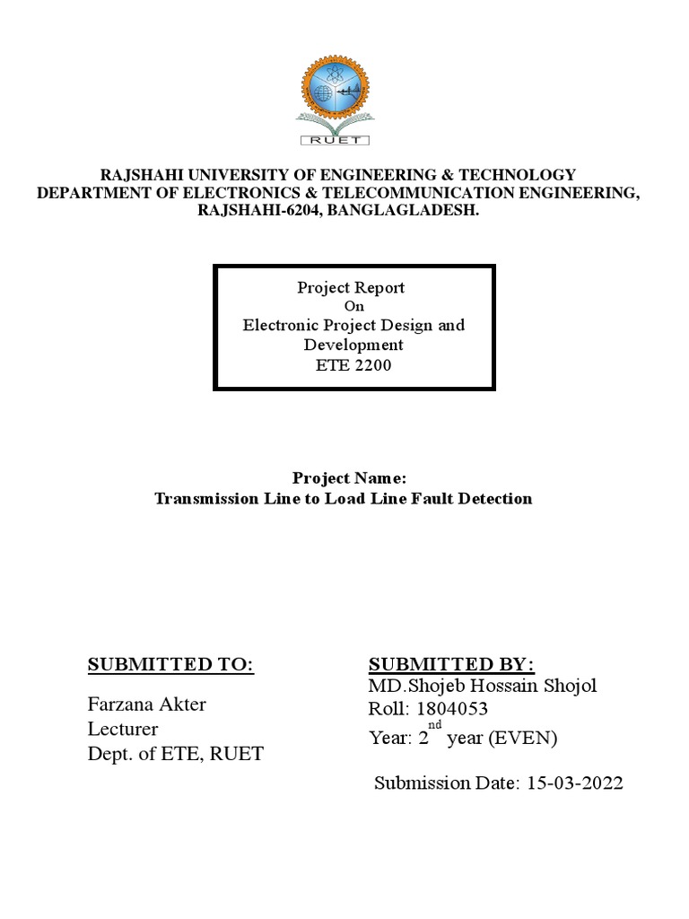 Shojeb - Project Report | PDF | Arduino | Electrical Network