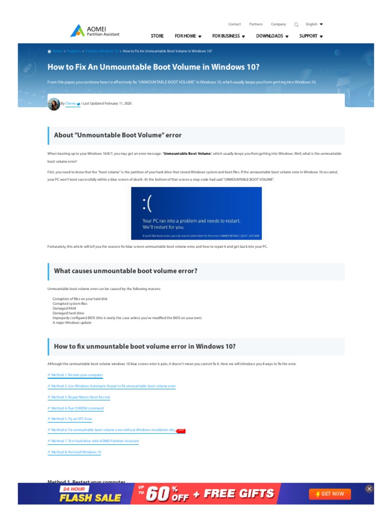 WWW Google Com Amp S WWW Diskpart Com Windows 10 Fix Unmountable Boot ...
