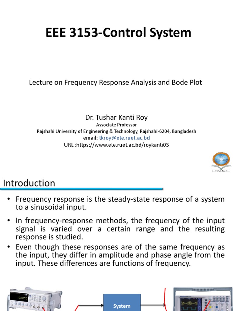 EEE 3153-Control System: Lecture On Frequency Response Analysis and Bode Plot | PDF | Electronic ...
