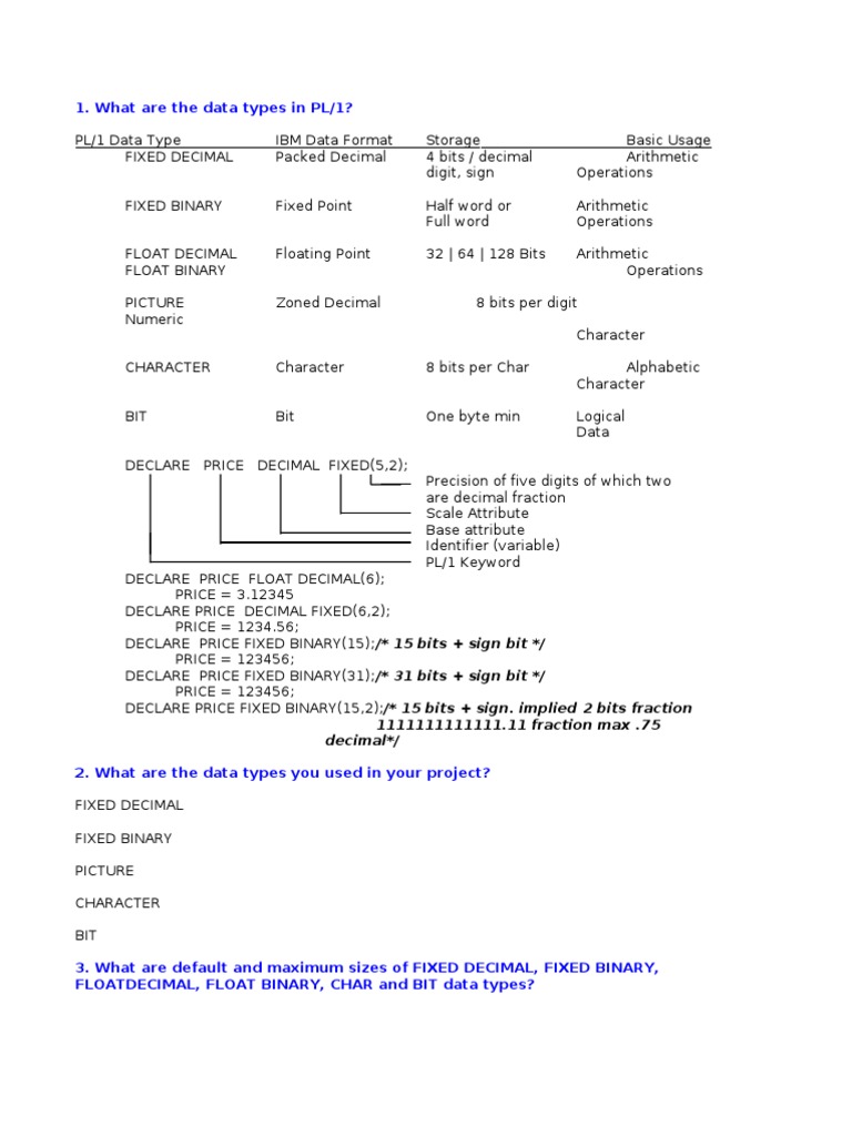 Pli Qa Pdf Parameter Computer Programming Binary Coded Decimal 5580