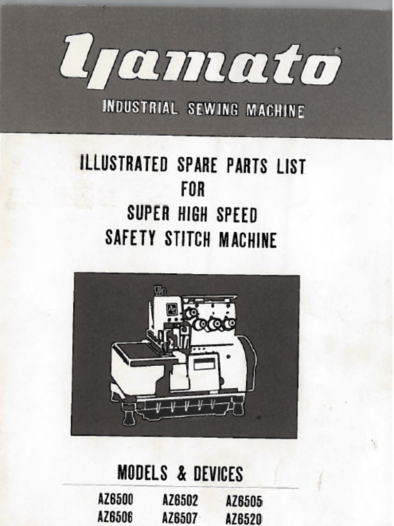 YAMATO AZ6500, 6502, 6505, 6506, 6507, 6520 and 6525 PARTS BOOK | PDF ...