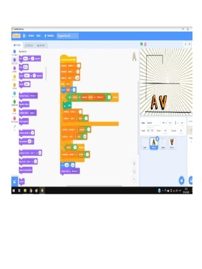 T31 - Tarea - El juego del Ahorcado en Scratch (1) | PDF