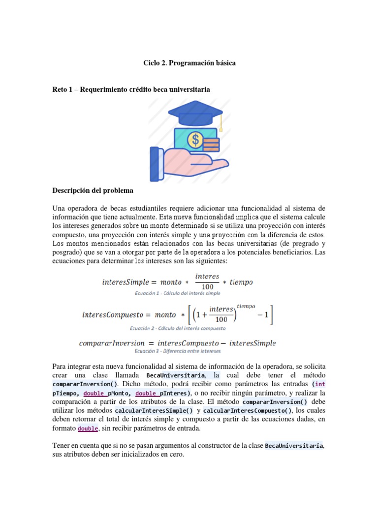 Reto 1 Pdf Constructor Programación Orientada A Objetos Programación