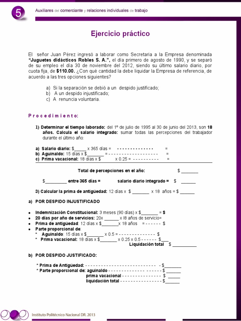 UT5 Ejercicio 5 | PDF | Relaciones laborales | Compensación laboral