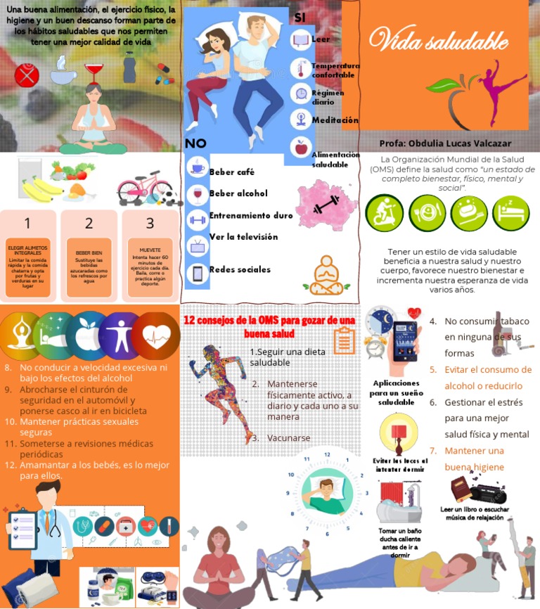 Triptico de Vida Saludable | PDF | Salud pública | Nutrición