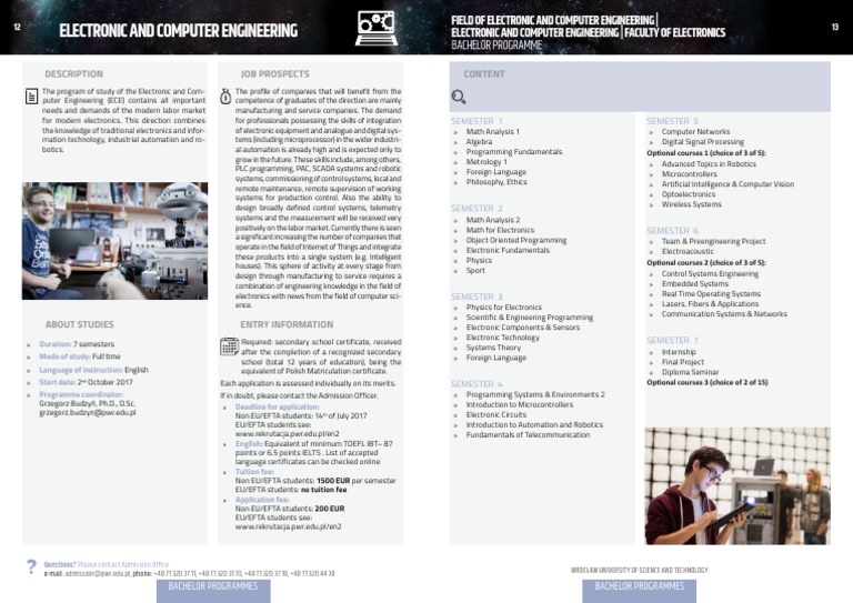 Poland Wroclaw Electronic - and - Computer - Engineering Prospectus 2017 | PDF | Engineering ...