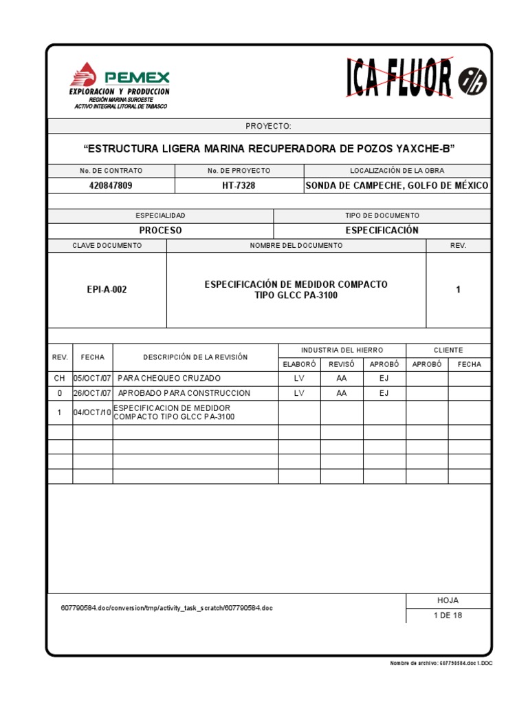 Multifasico GLCC | PDF | Tornillo | Gases