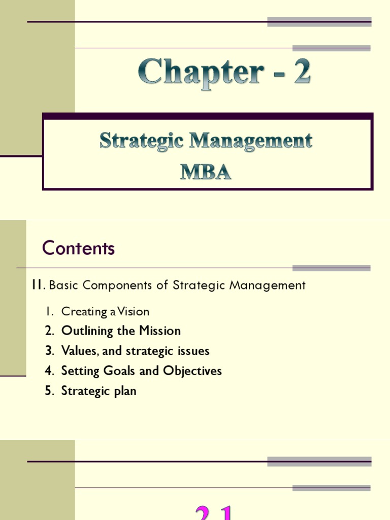 Strategic Management 2 Strategic Management | PDF | Goal | Strategic ...