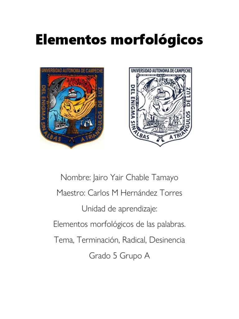 Elementos Morfológicos | PDF | Verbo | latín