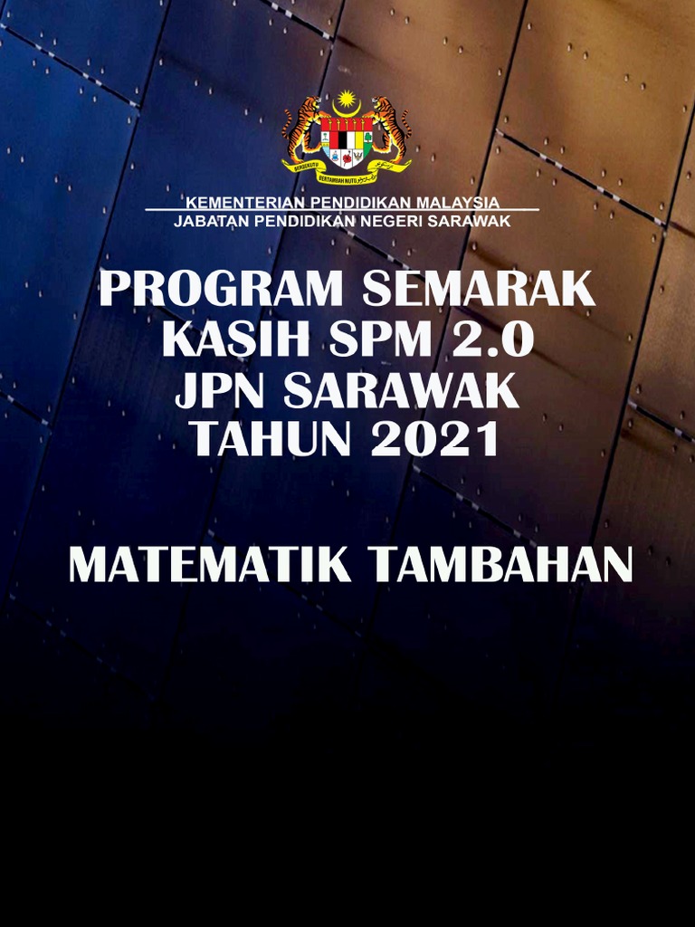 Kertas Trial Addmath Sarawak K1 2 Skema 2021 Pdf
