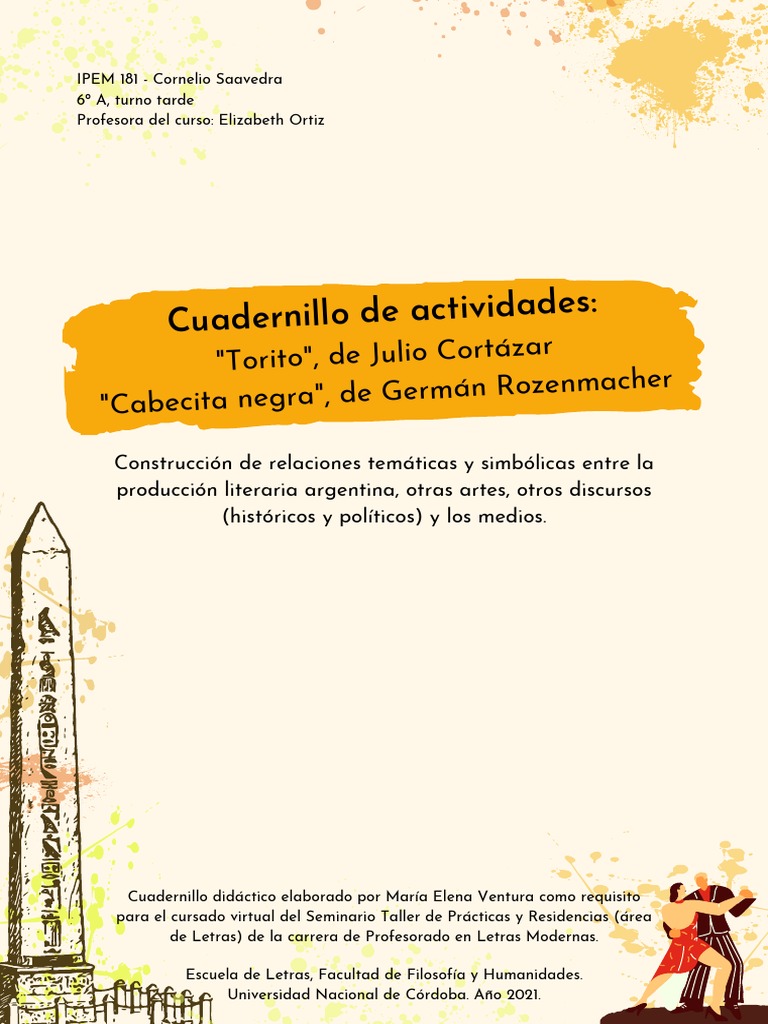 Cuadernillo de Actividades Sobre Torito | PDF