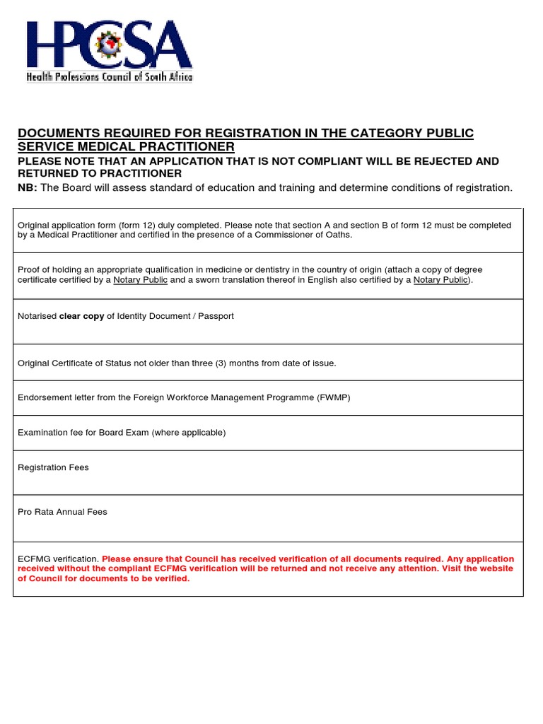 HPCSA Registration for Medical Practitioners | PDF | Law
